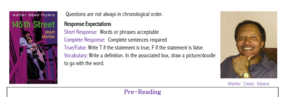 145th Street Stories: "Big Joe's Funeral" No-Prep Workbook – ELA Hwy