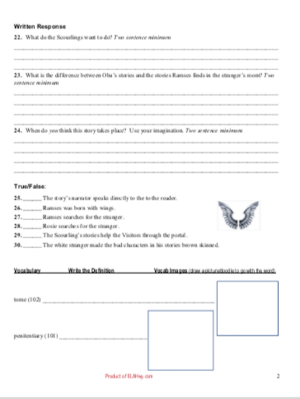 Fresh Ink: "A Stranger at the Bochinche" No-Prep Workbook (by Older ...