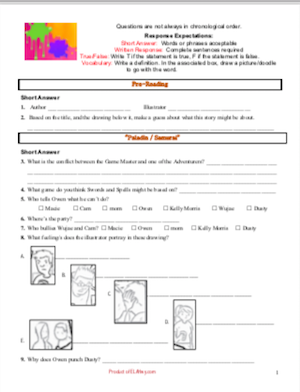 Fresh Ink: "Paladin / Samurai" No-Prep Mini-Workbook (by Yang) – ELA Hwy