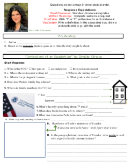 “Confessions of an Ecuadorkian” by Zoraida Córdova: Lg Workbook & Iden ...