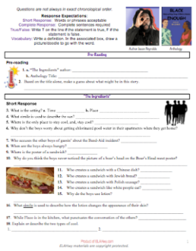 Black Enough: "The Ingredients" No-Prep Workbook (by Reynolds) – ELA Hwy
