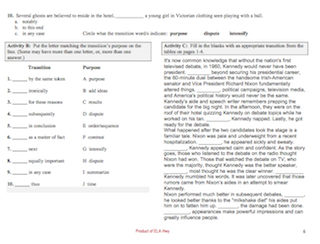 Transitional Words Activity Pack: Improve Sentence Fluency (7 pgs ...