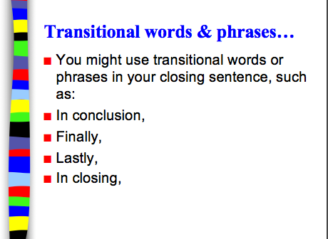 Conclusion Paragraphs: PowerPoint for beginning & struggling writers ...
