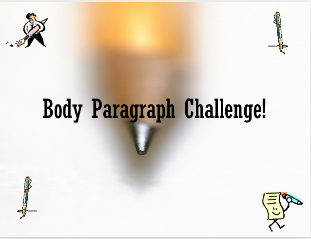 Body Paragraphs Trivia Game: Interactive! Kids love it – ELA Hwy