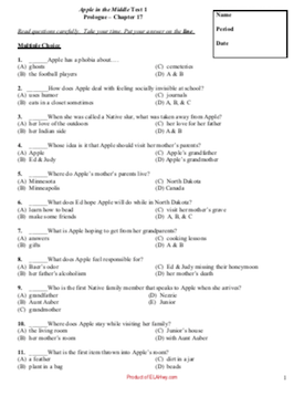 Apple in the Middle: Tests 1 & 2 Bundled – ELA Hwy