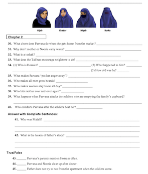 The Breadwinner by Deborah Ellis: No-Prep UNIT – ELA Hwy