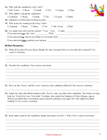 Black Enough: “Warning: Color May Fade" No-Prep Workbook (by Henderson ...