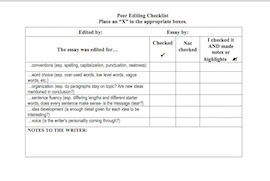 Rubric: Peer Editing Checklist Based on Six Traits of Writing – ELA Hwy