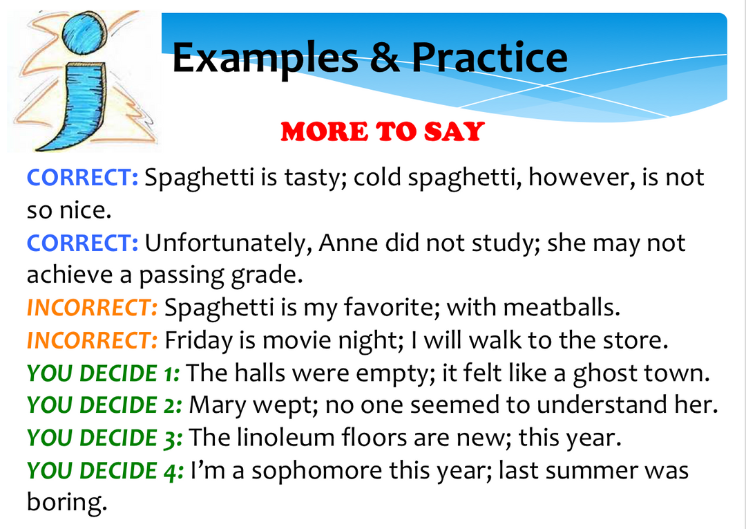 Semicolons: Interactive, Engaging, PowerPoint w/Questions Embedded ...