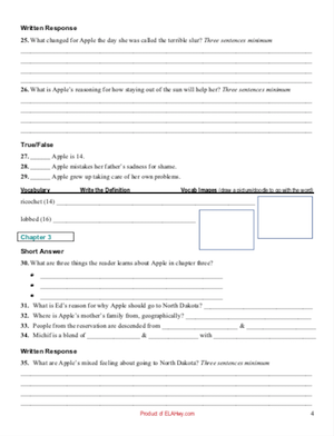 Apple in the Middle by Dawn Quigley: No-Prep UNIT – ELA Hwy